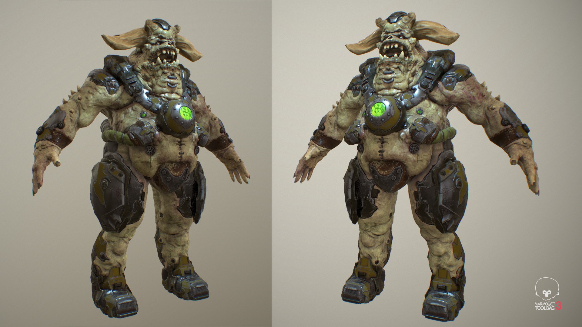 3D Demon Soldier Heavy - TurboSquid 1713632