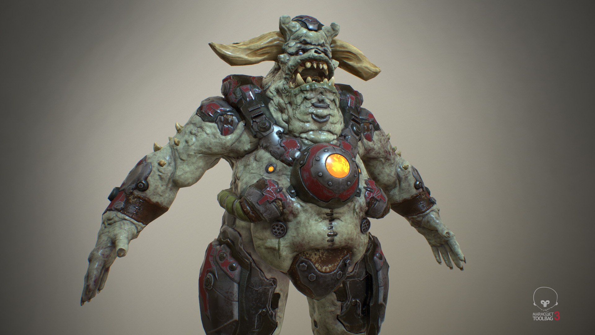 3D Demon Soldier Heavy - TurboSquid 1713632