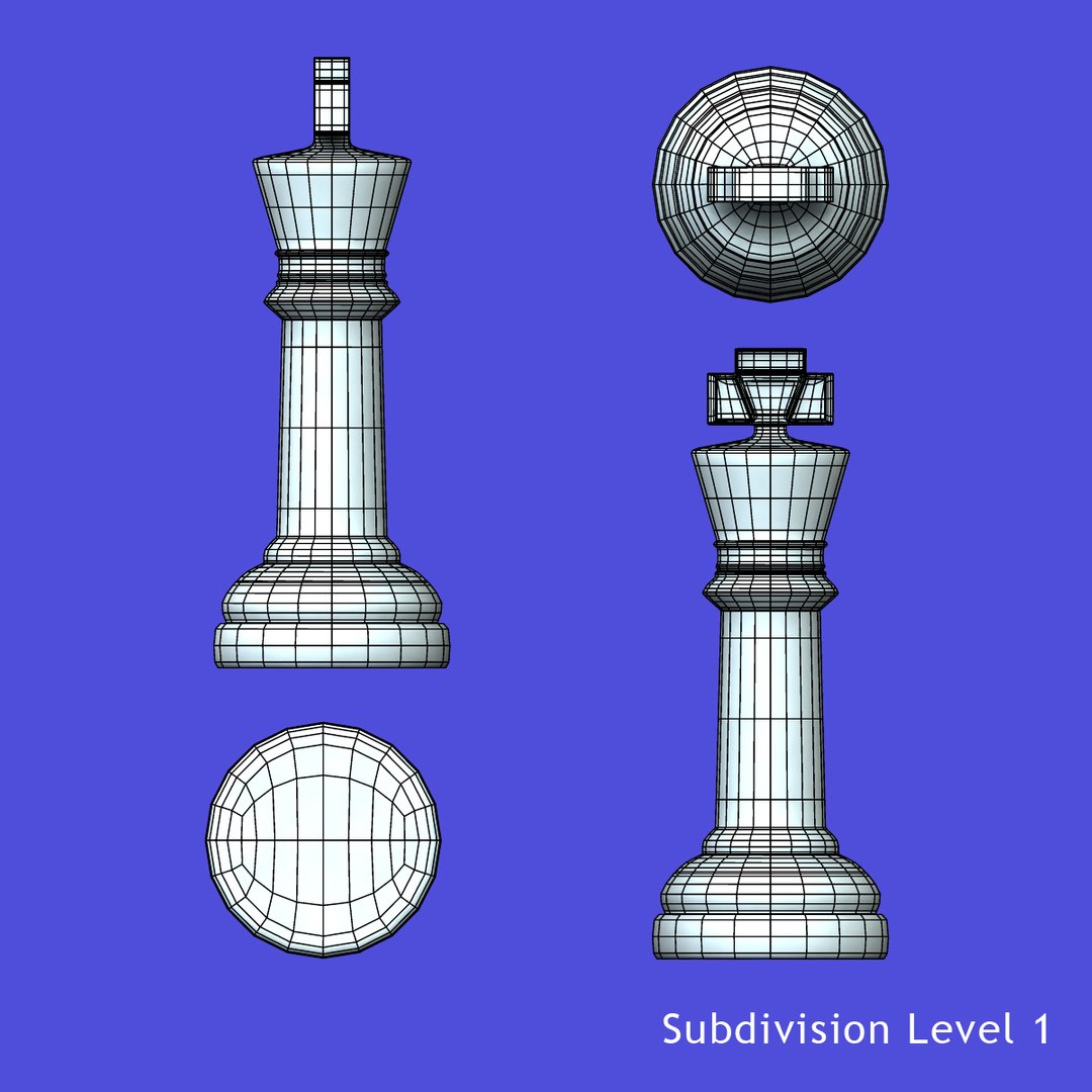 obj glass king chess piece