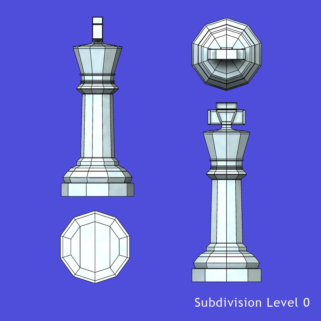 obj glass king chess piece