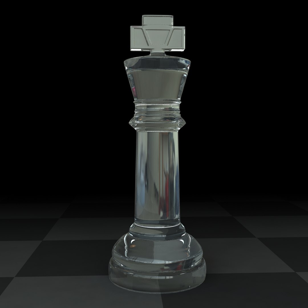 obj glass king chess piece