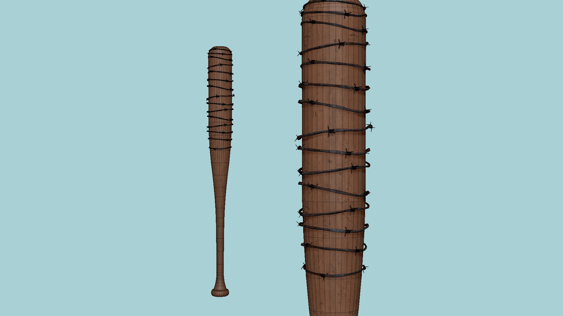 3D Baseball Bat Weapon 01 - Lucille - Character Weaponry - TurboSquid ...