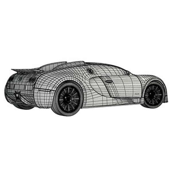 bugatti veyron luxury car 3d 3ds
