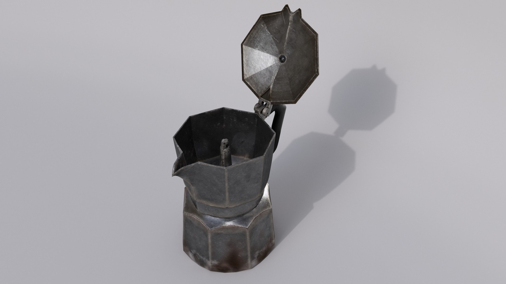 Vintage Coffee Kettle 2on1 Normal And Rusted Textures 3D Model ...