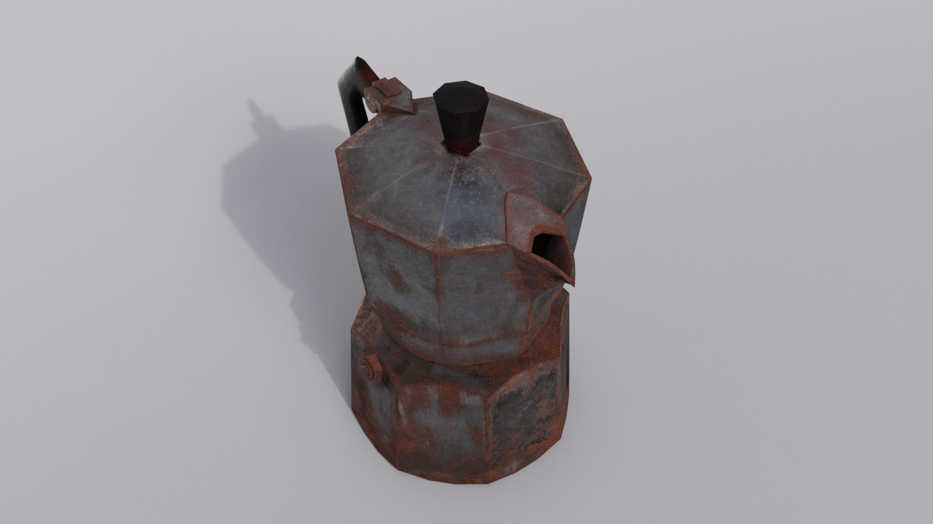 Vintage Coffee Kettle 2on1 Normal And Rusted Textures 3D Model ...