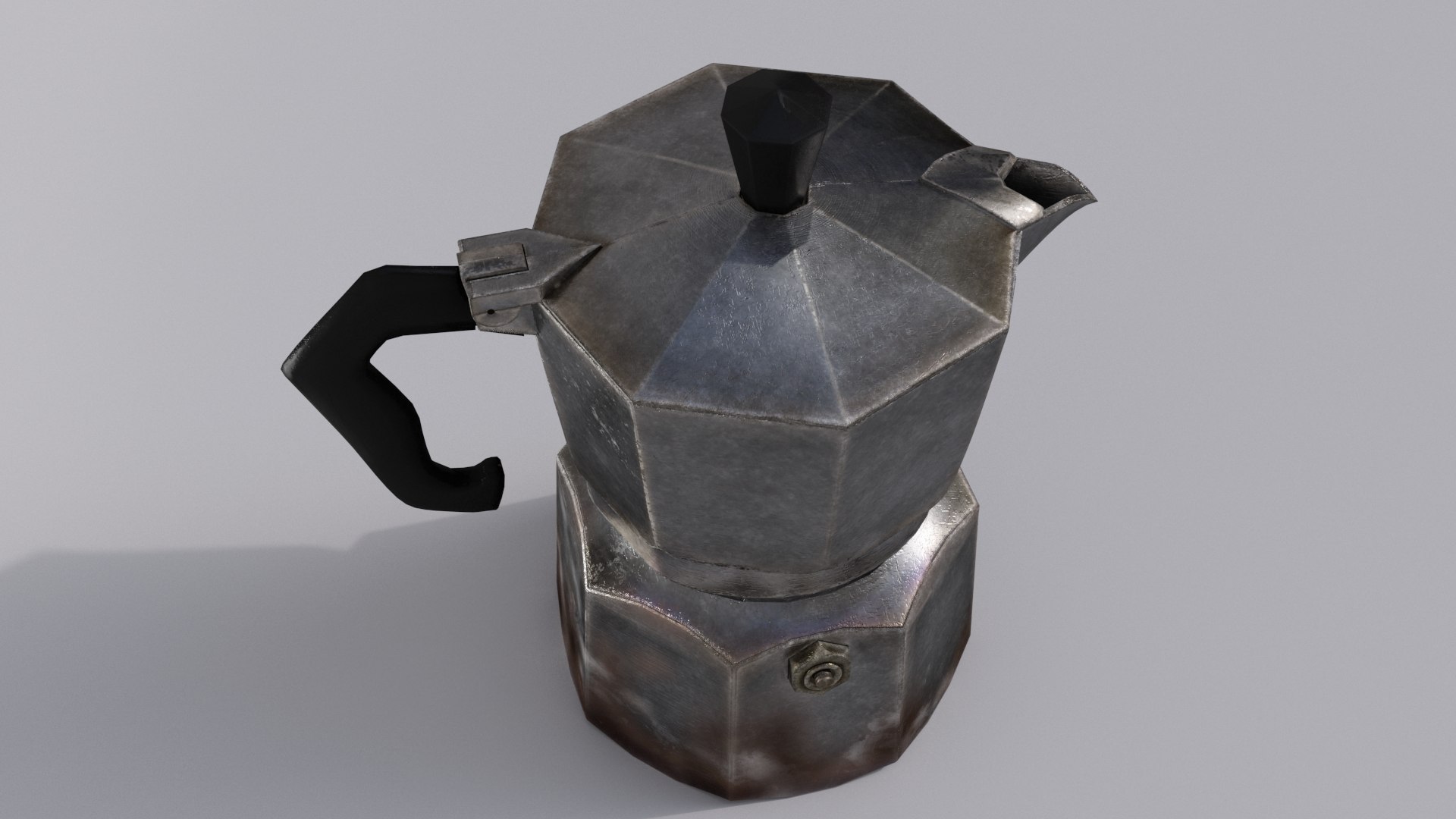 Vintage Coffee Kettle 2on1 Normal And Rusted Textures 3D Model ...