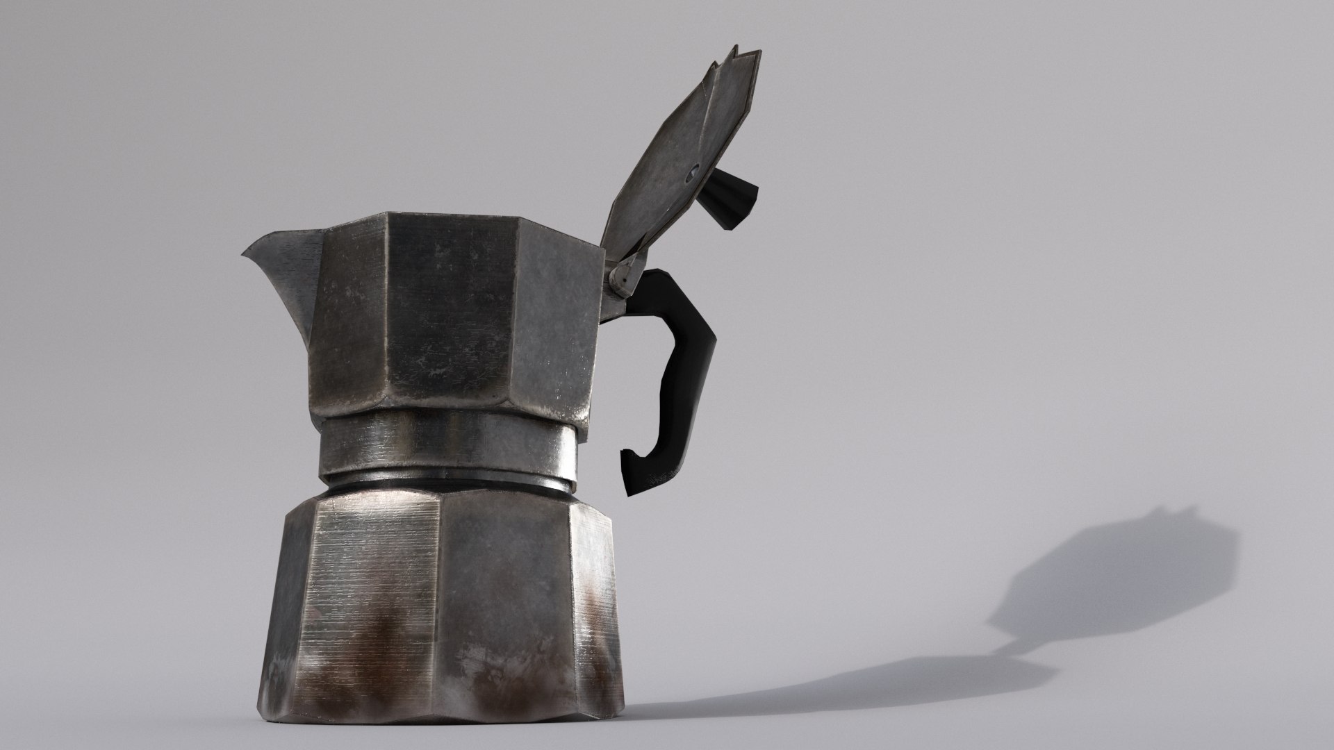 Vintage Coffee Kettle 2on1 Normal And Rusted Textures 3D Model ...