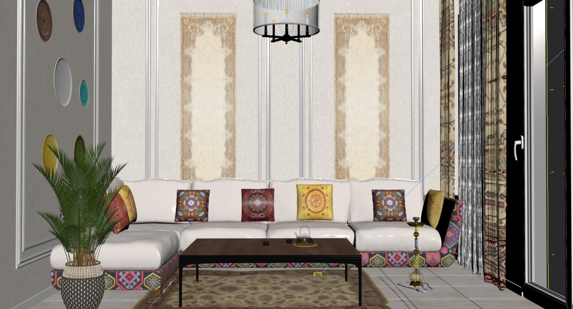Islamic Dining Room Model - TurboSquid 2302138