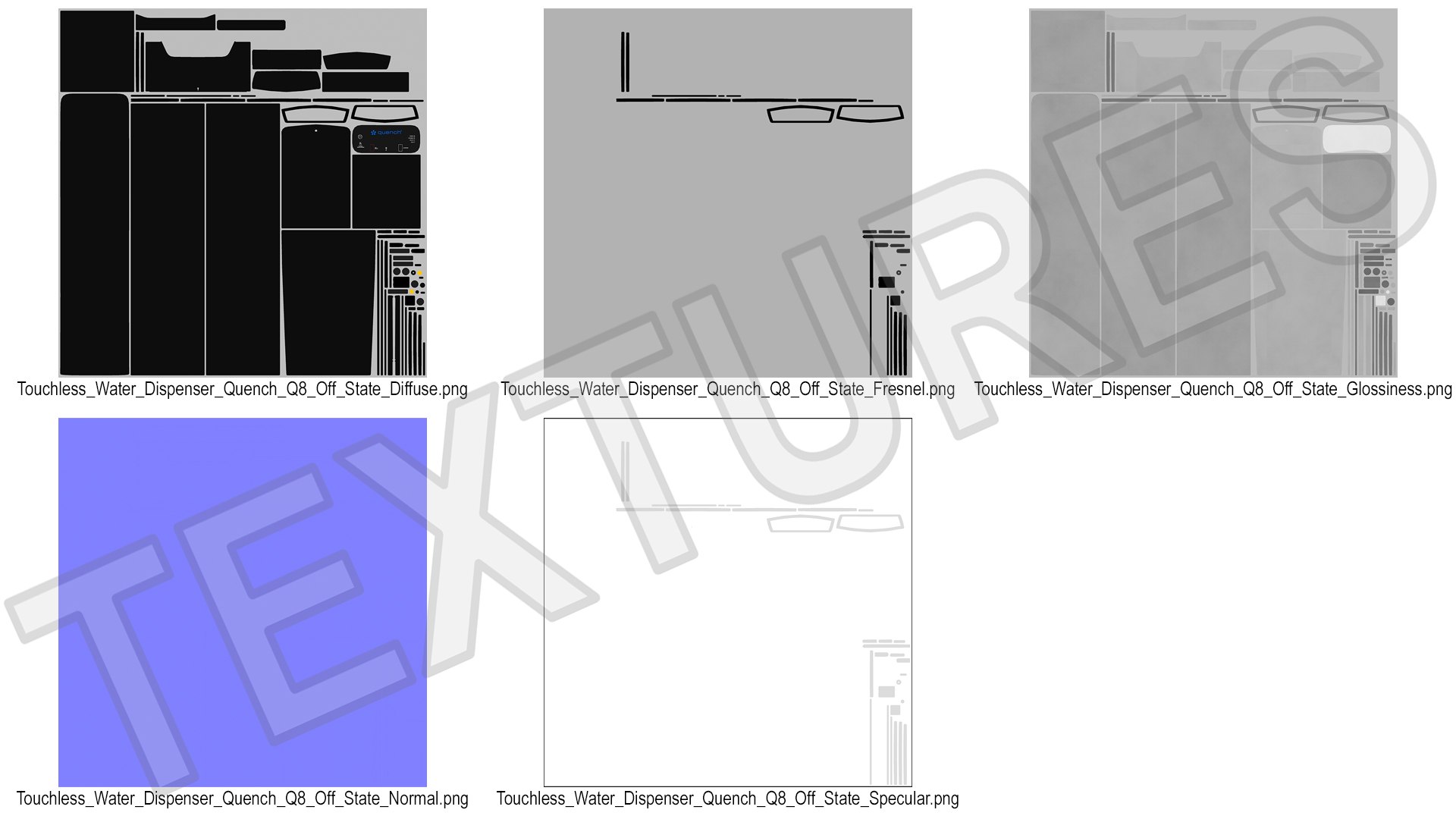 Touchless Water Dispenser Quench Q8 Off State 3D Model - TurboSquid 2268820