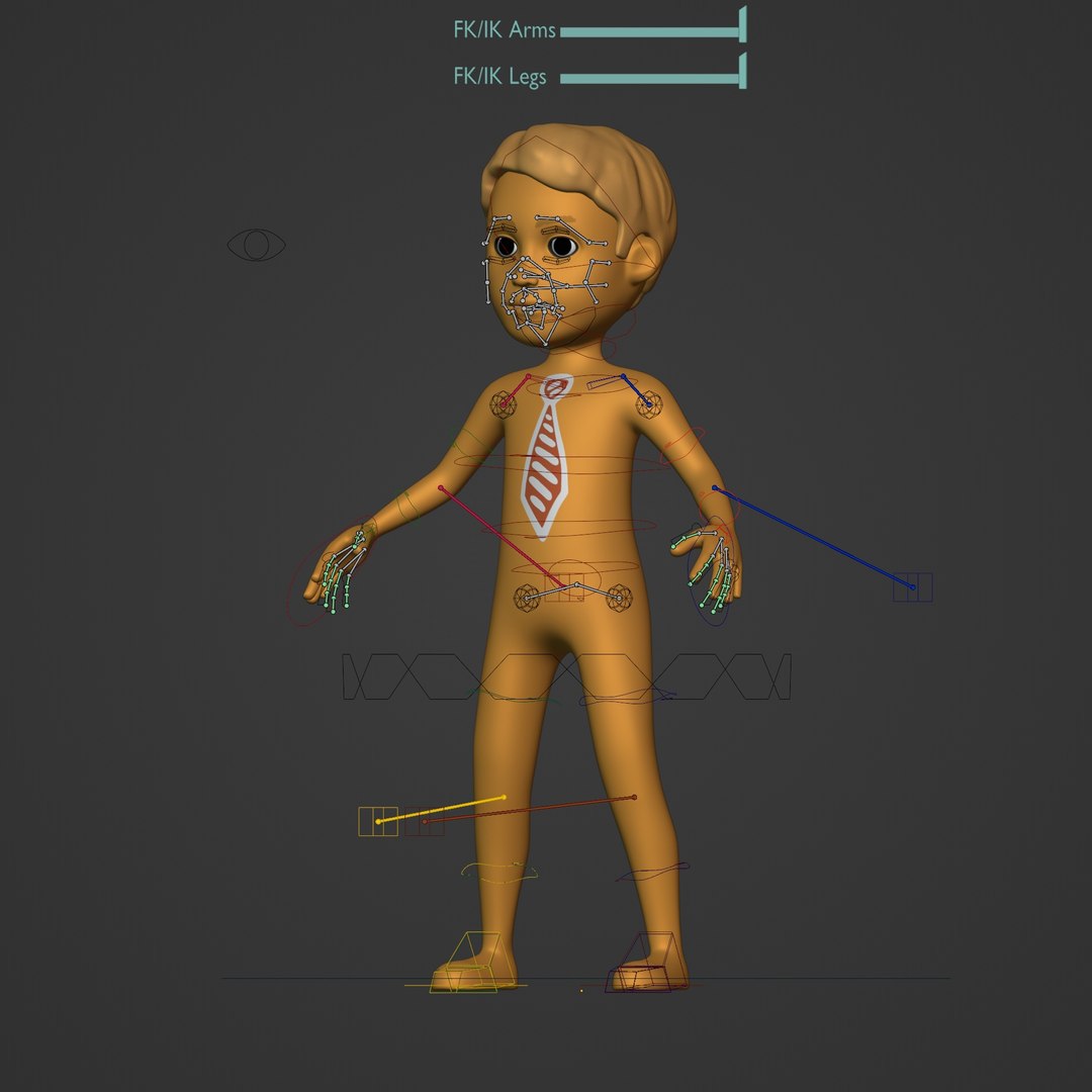 3D Cartoon Man Mesh Based - TurboSquid 1309316