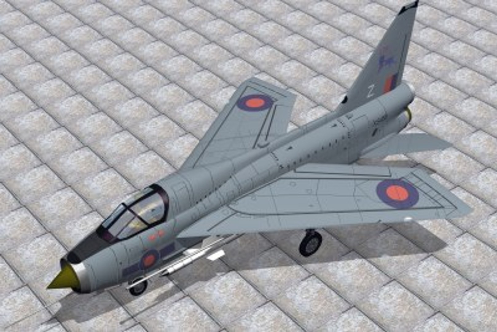 English Electric Lightning T5 3d Max