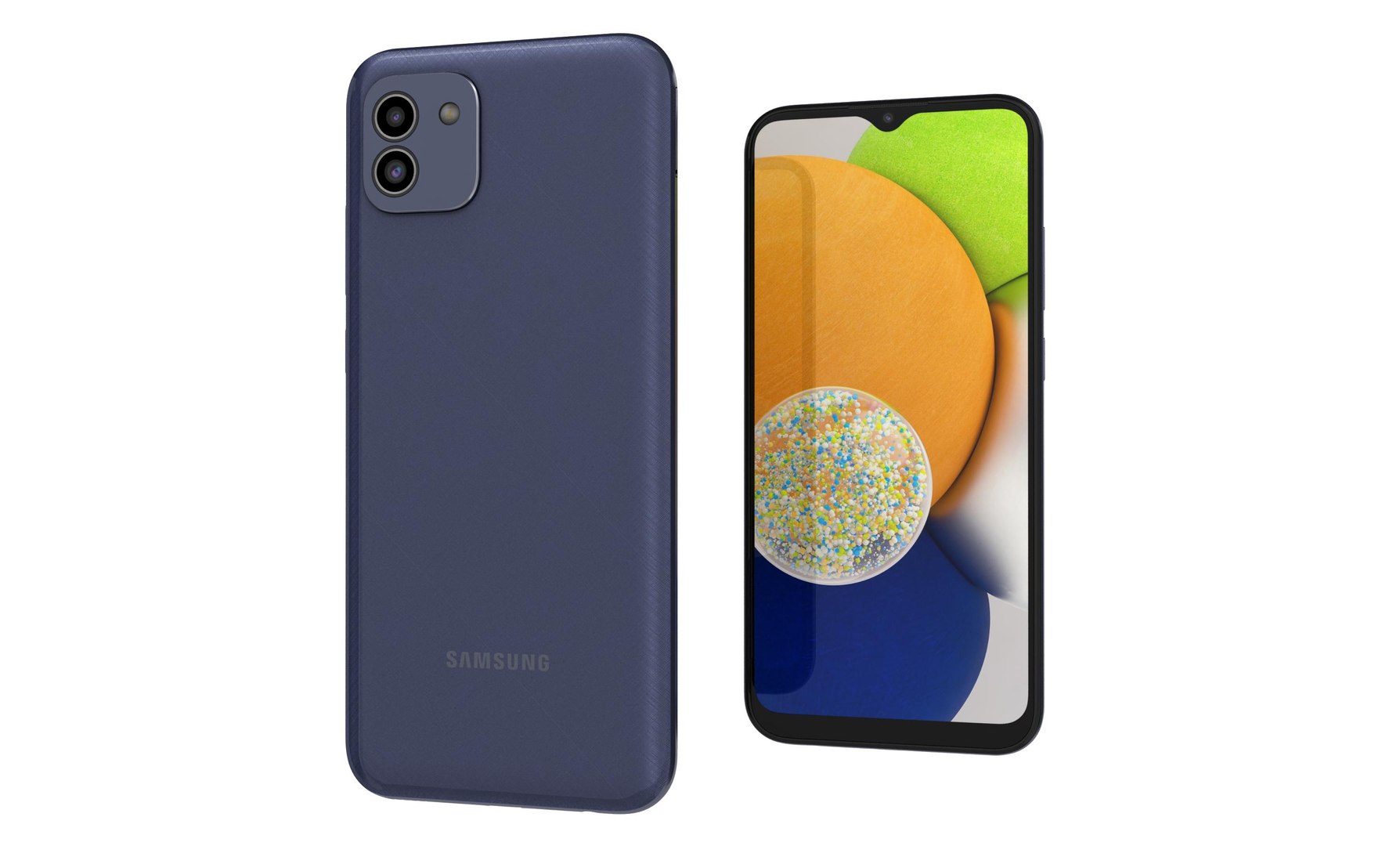Samsung Galaxy A03 Blue Model - TurboSquid 1878783