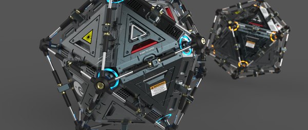 flying robot rig 3d model