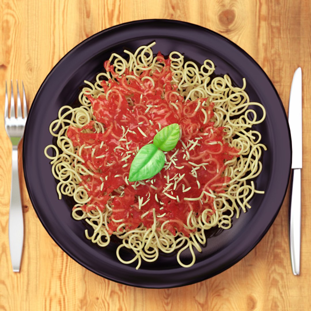 Spaghetti Plate 3d Obj