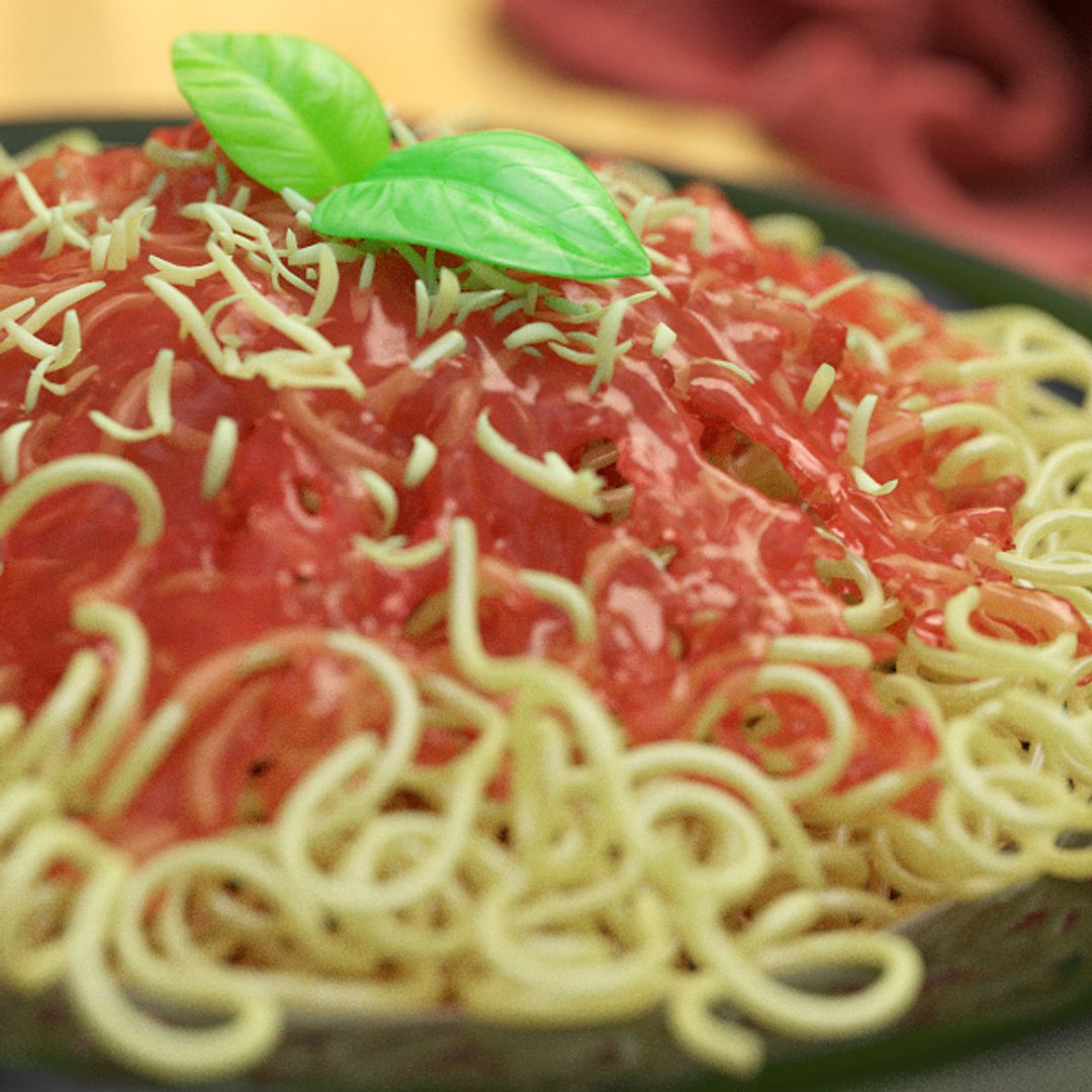 Spaghetti Plate 3d Obj