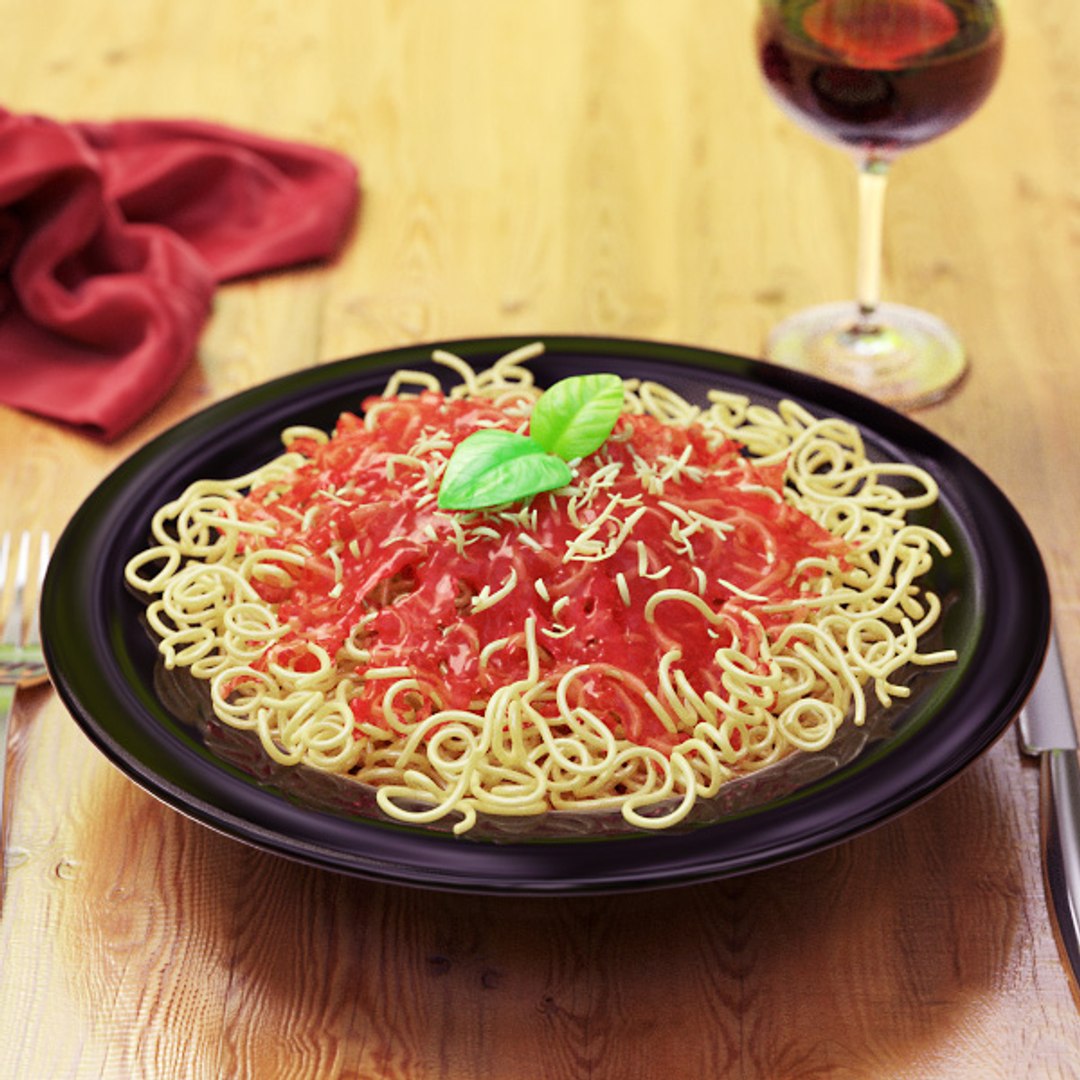 Spaghetti Plate 3d Obj