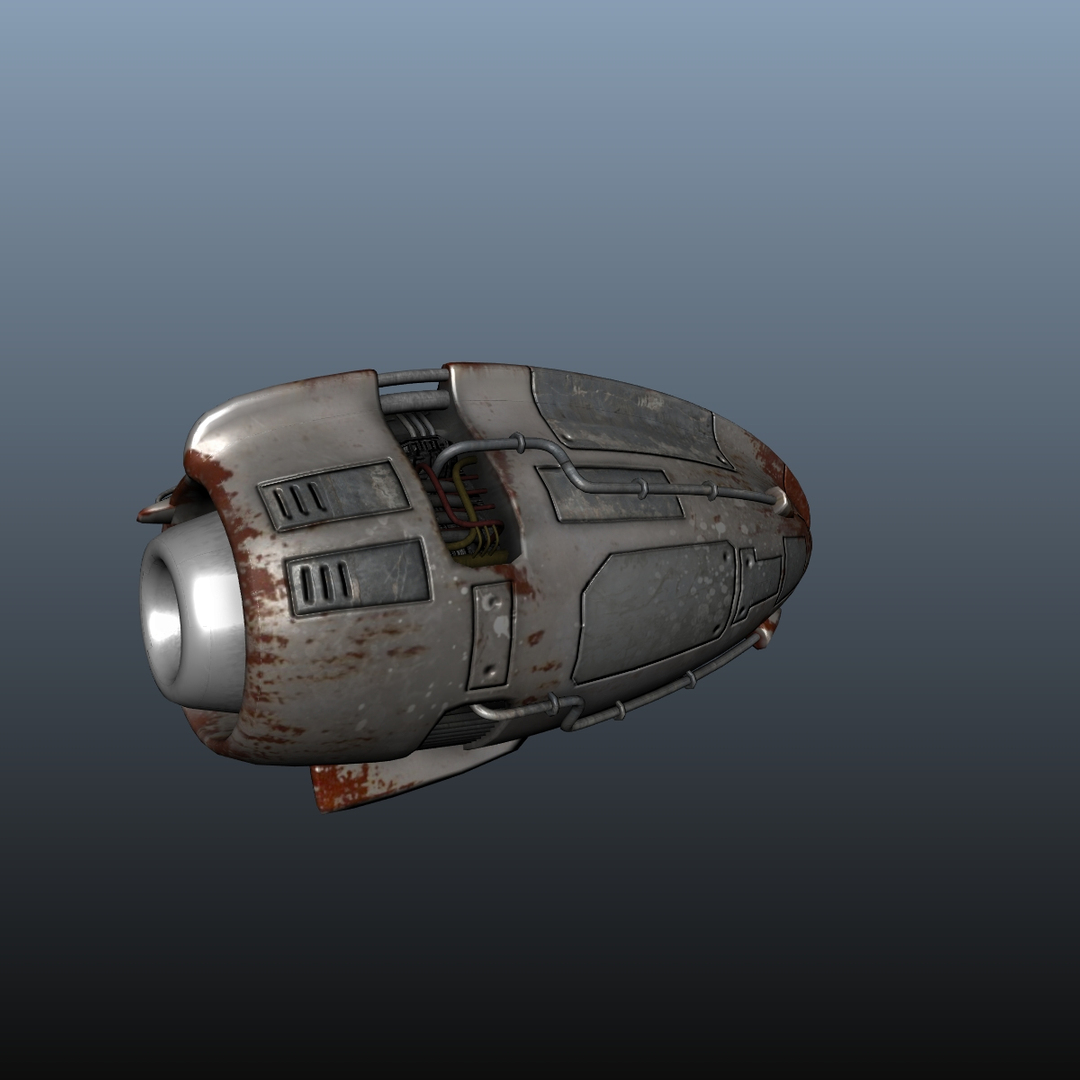 Futuristic Jet Engine 3d Model
