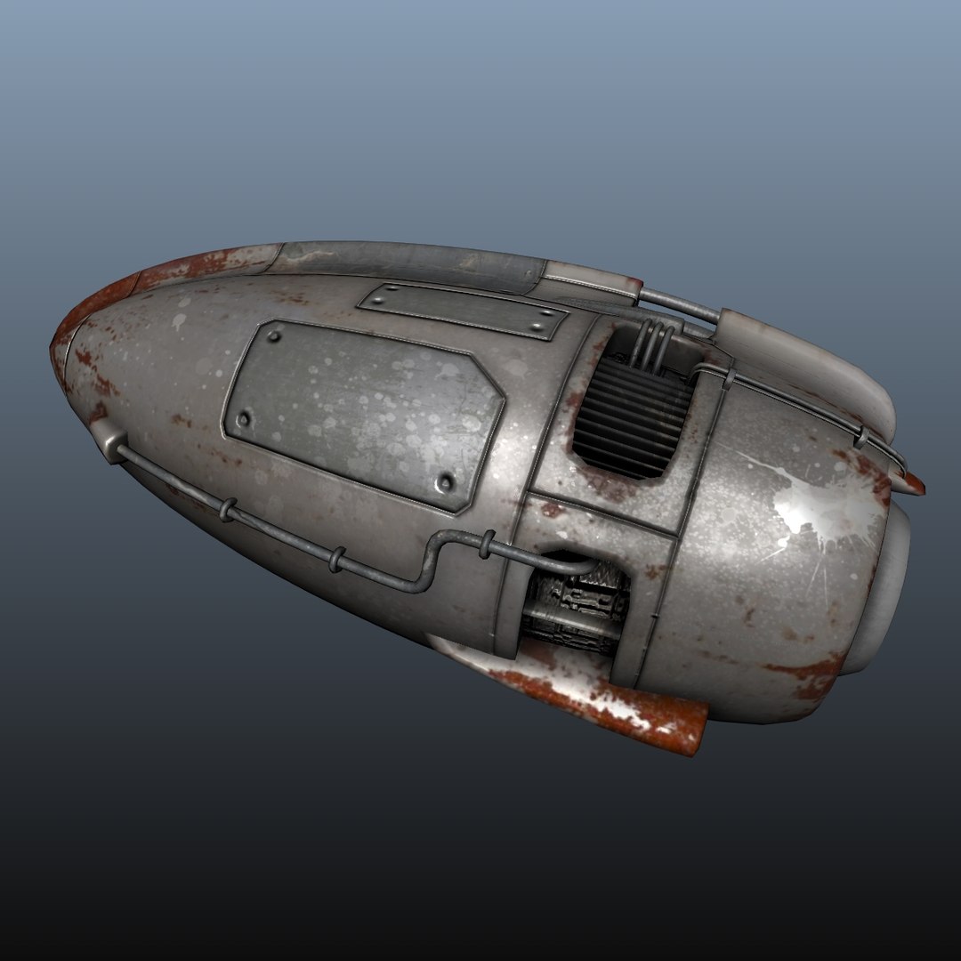 Futuristic Jet Engine 3d Model