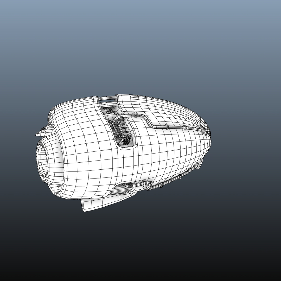 Futuristic Jet Engine 3d Model