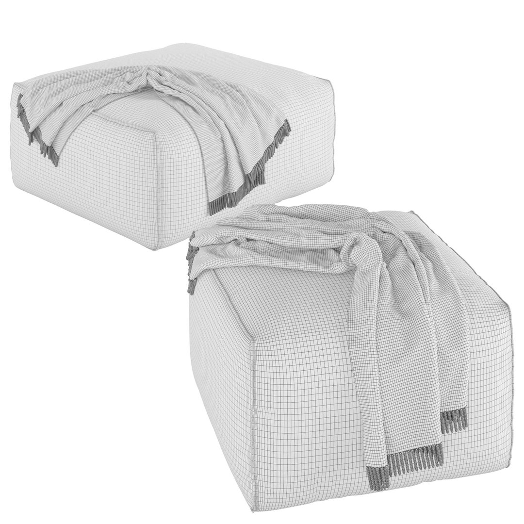 3D Pouf Cube Soft Model - TurboSquid 1947645