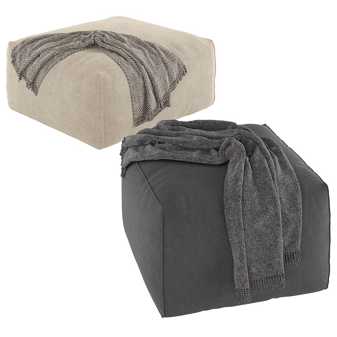 3D Pouf Cube Soft Model - TurboSquid 1947645