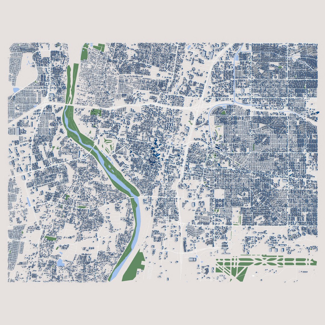 3D Albuquerque City New Mexico Model - TurboSquid 2410035