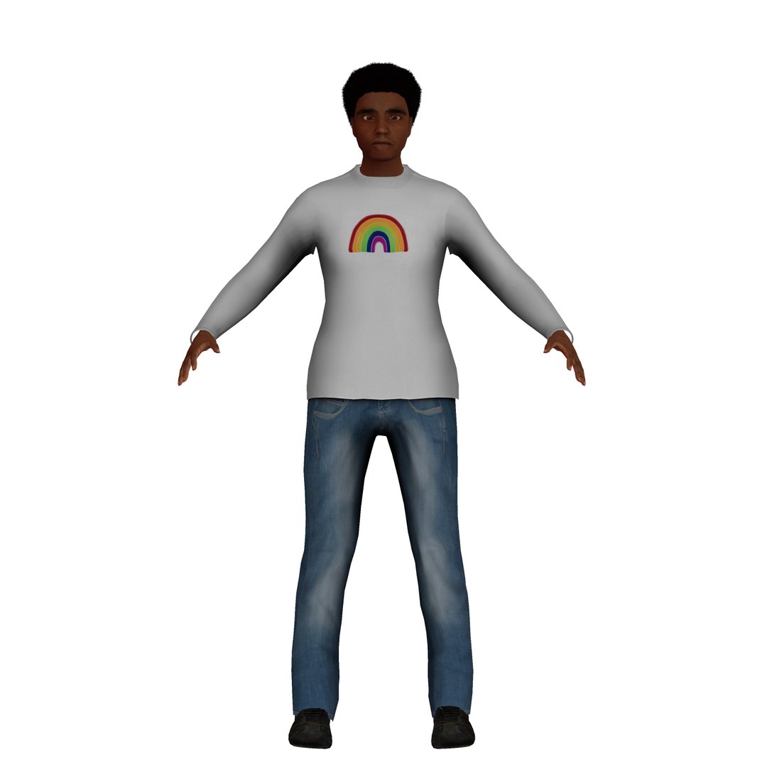 3D Model Adult Black Male - TurboSquid 1589324