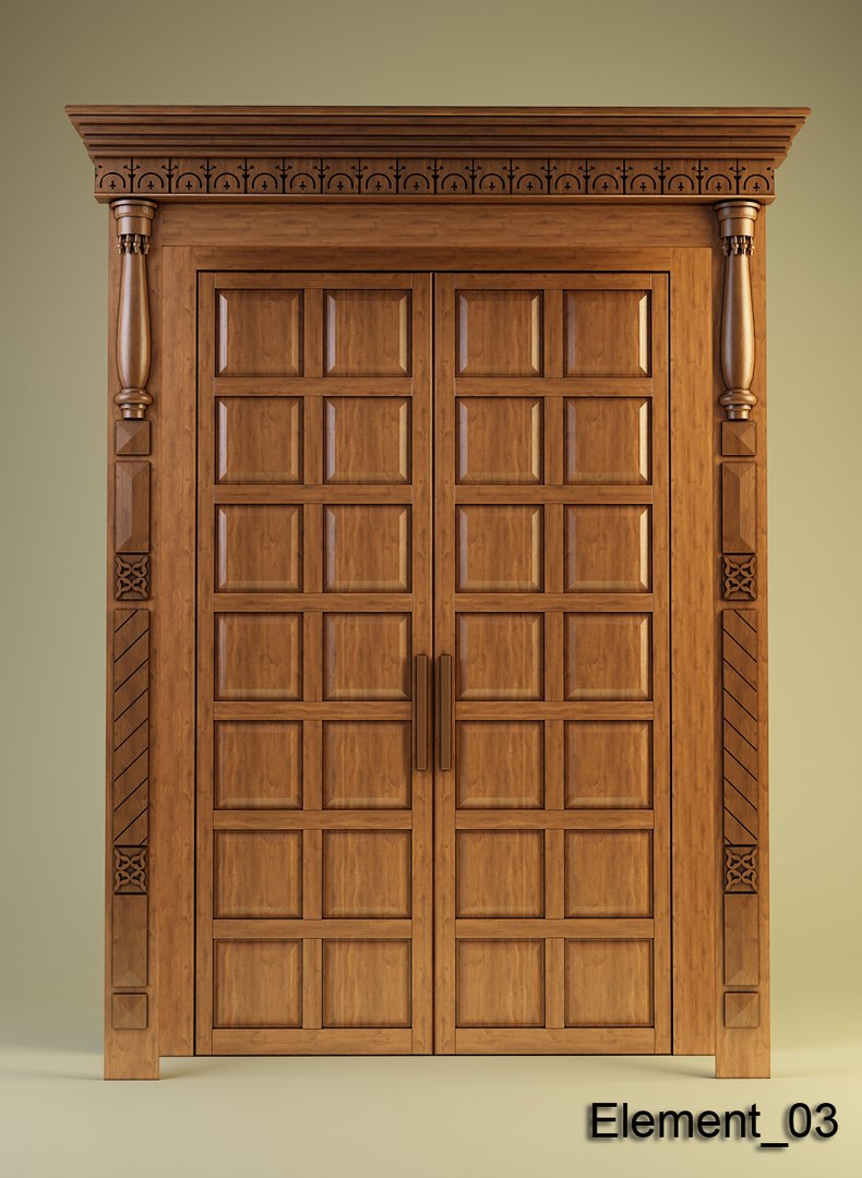 Doors Windows Carved Aprons 3d Model