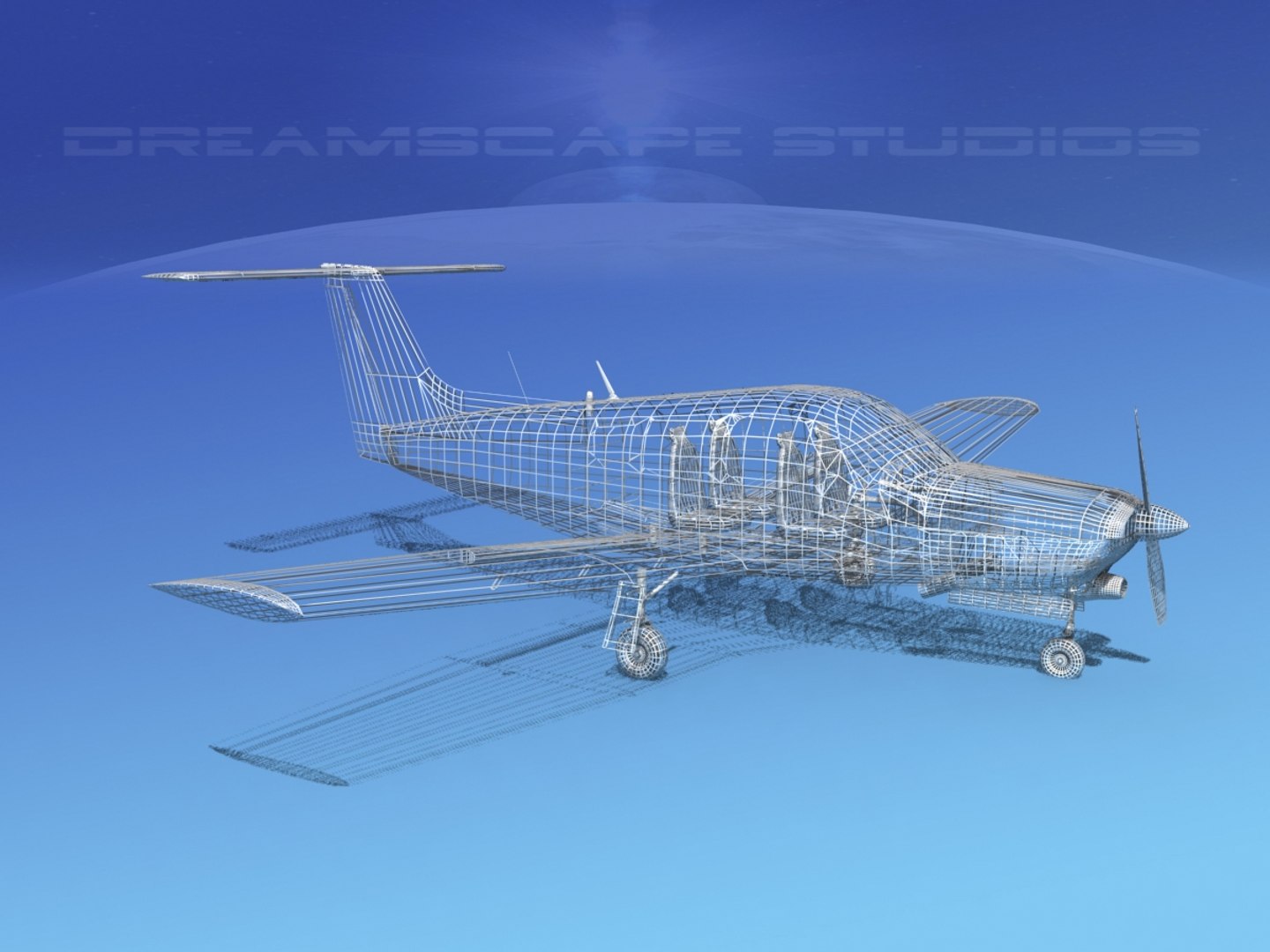 3d Propeller Piper Turbo Arrow Model