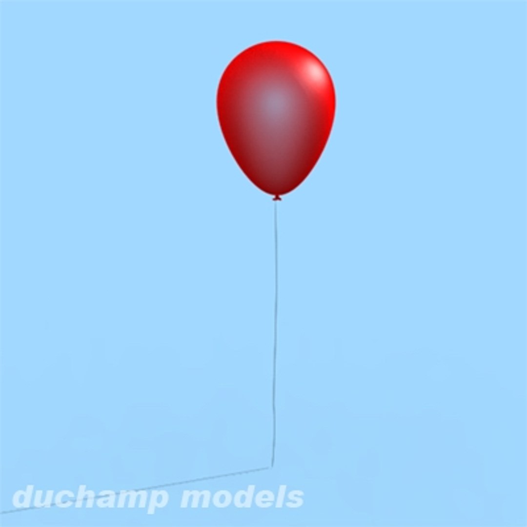 Free 3ds Mode Balloon Red String