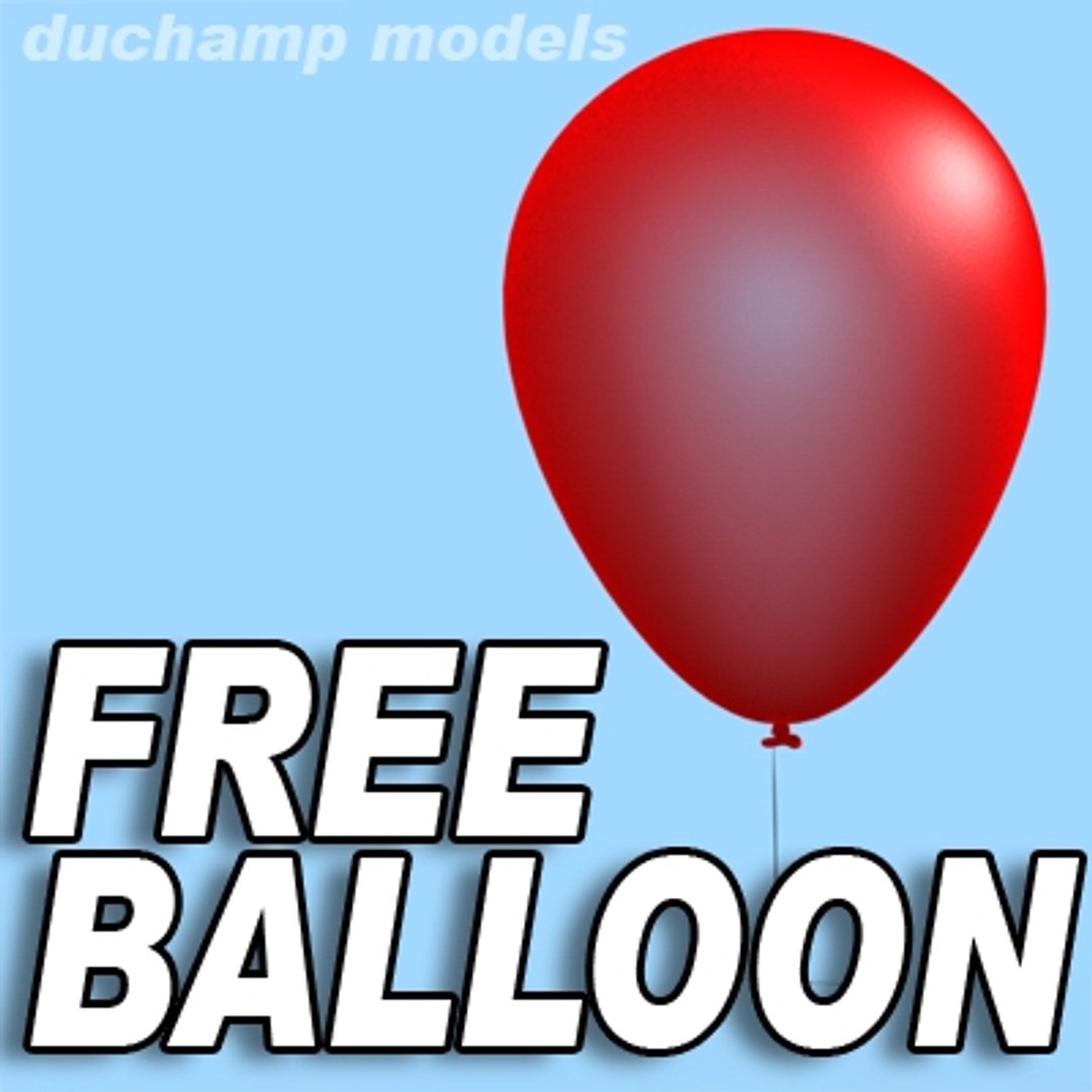 Free 3ds Mode Balloon Red String