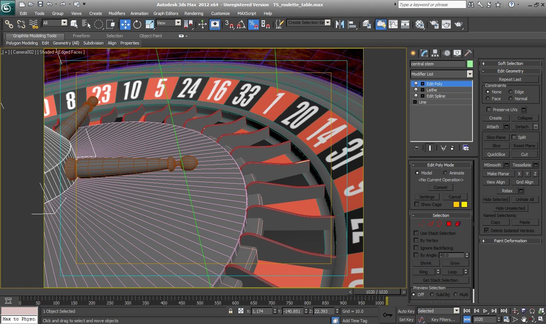 Roulette Wheel 3d Max