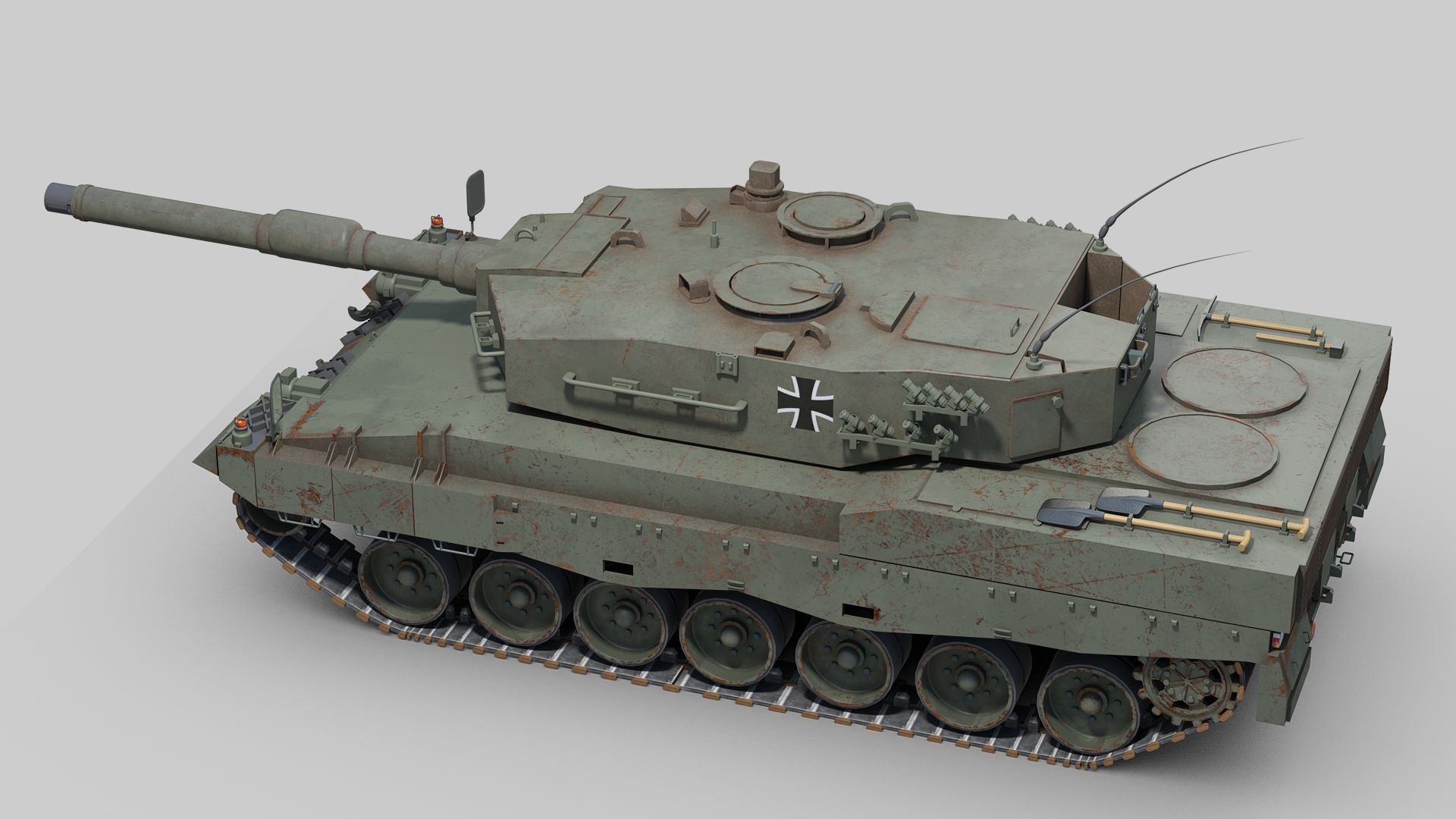 3d 3ds German Leopard 2a4 Tank