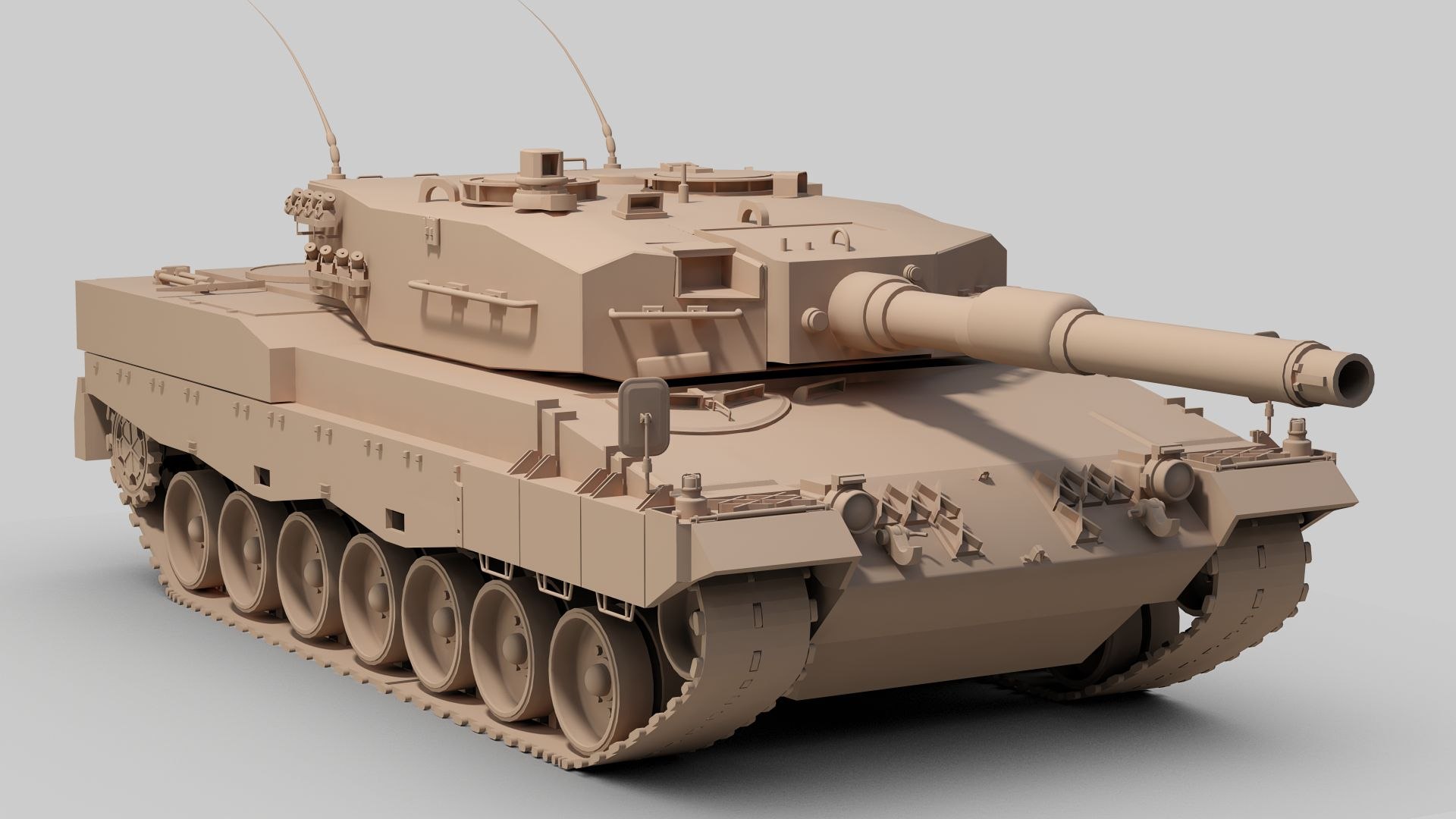 3d 3ds German Leopard 2a4 Tank