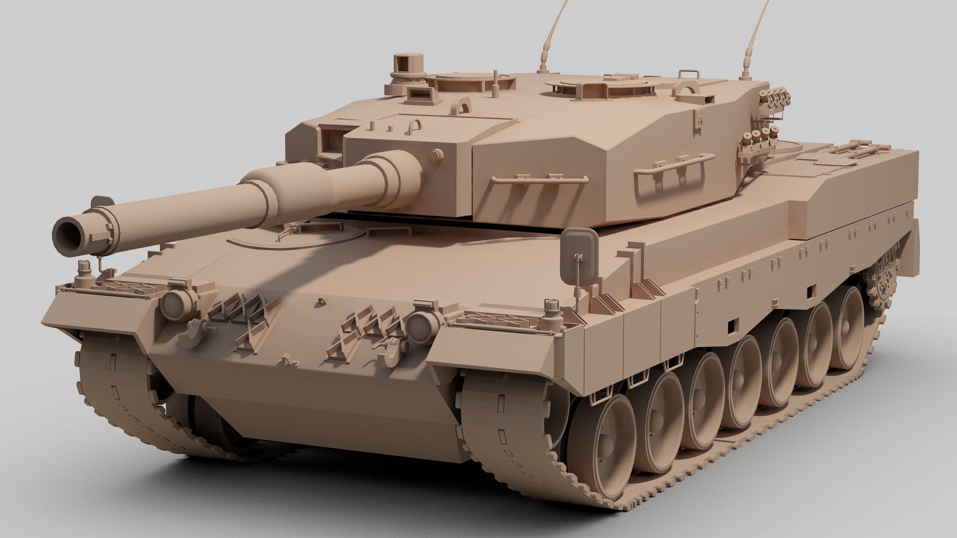 3d 3ds German Leopard 2a4 Tank