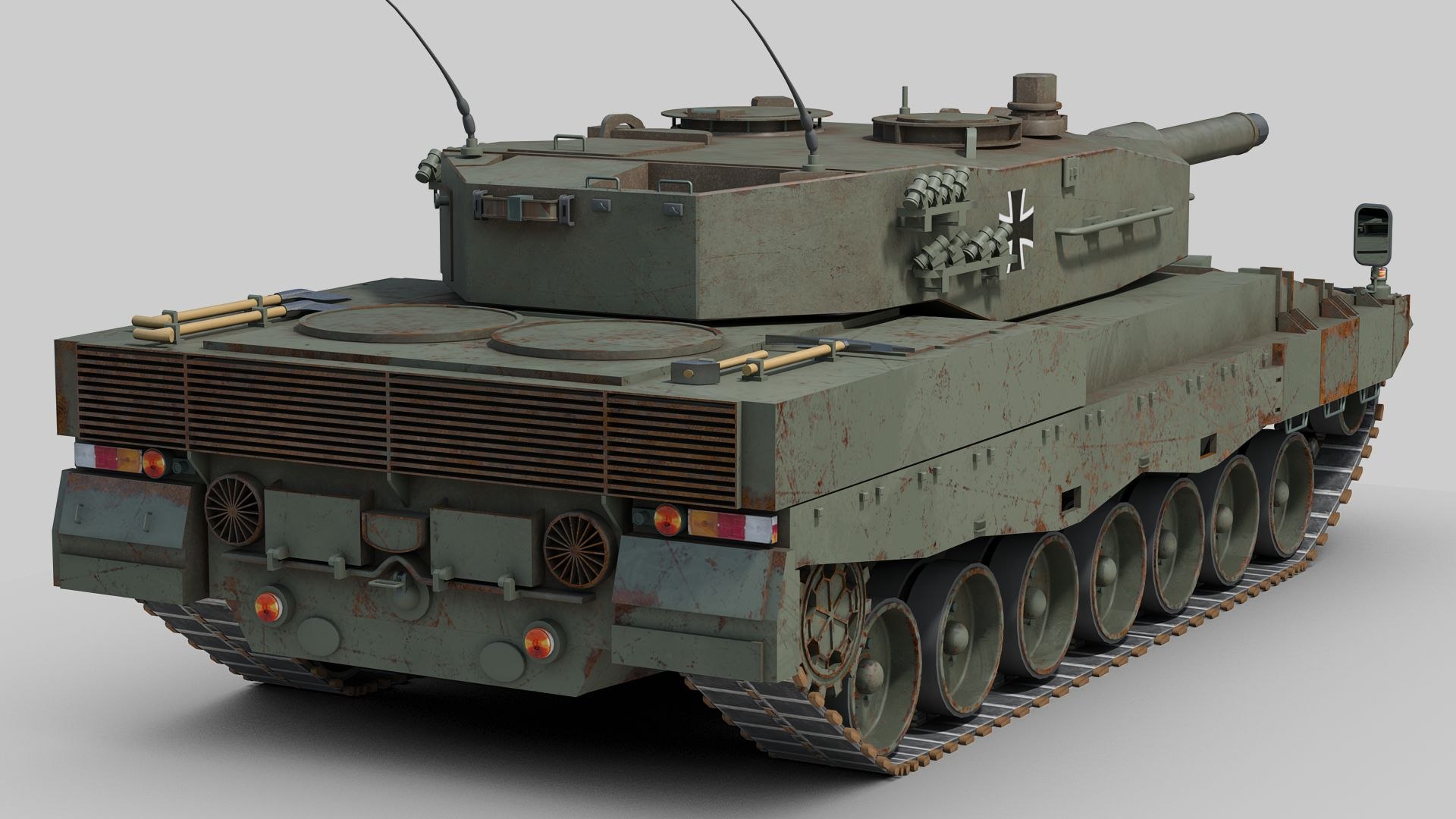 3d 3ds German Leopard 2a4 Tank