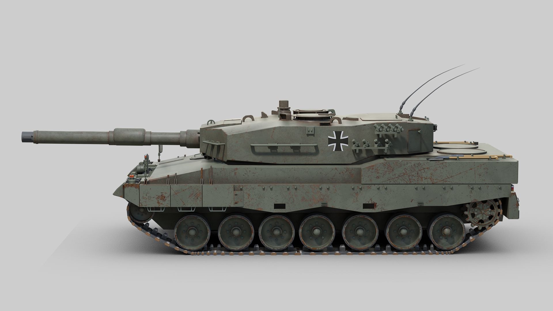 3d 3ds German Leopard 2a4 Tank