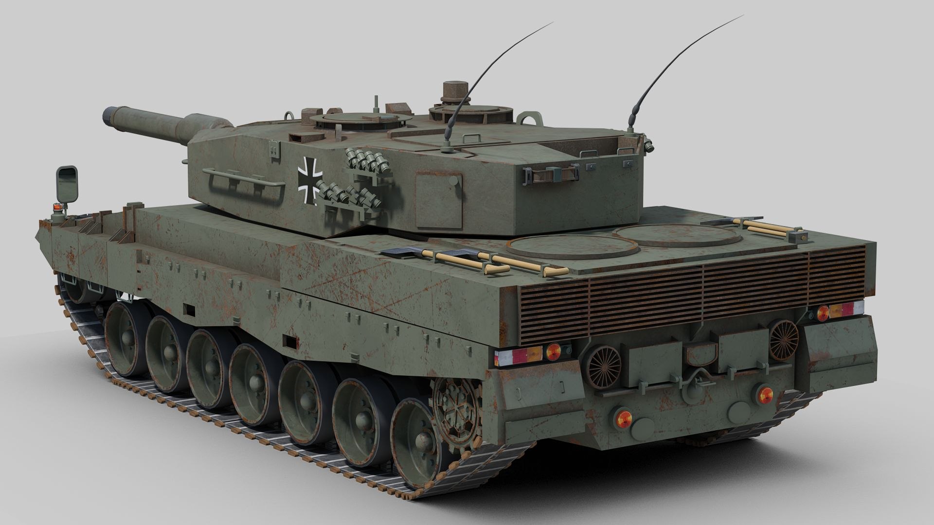 3d 3ds German Leopard 2a4 Tank