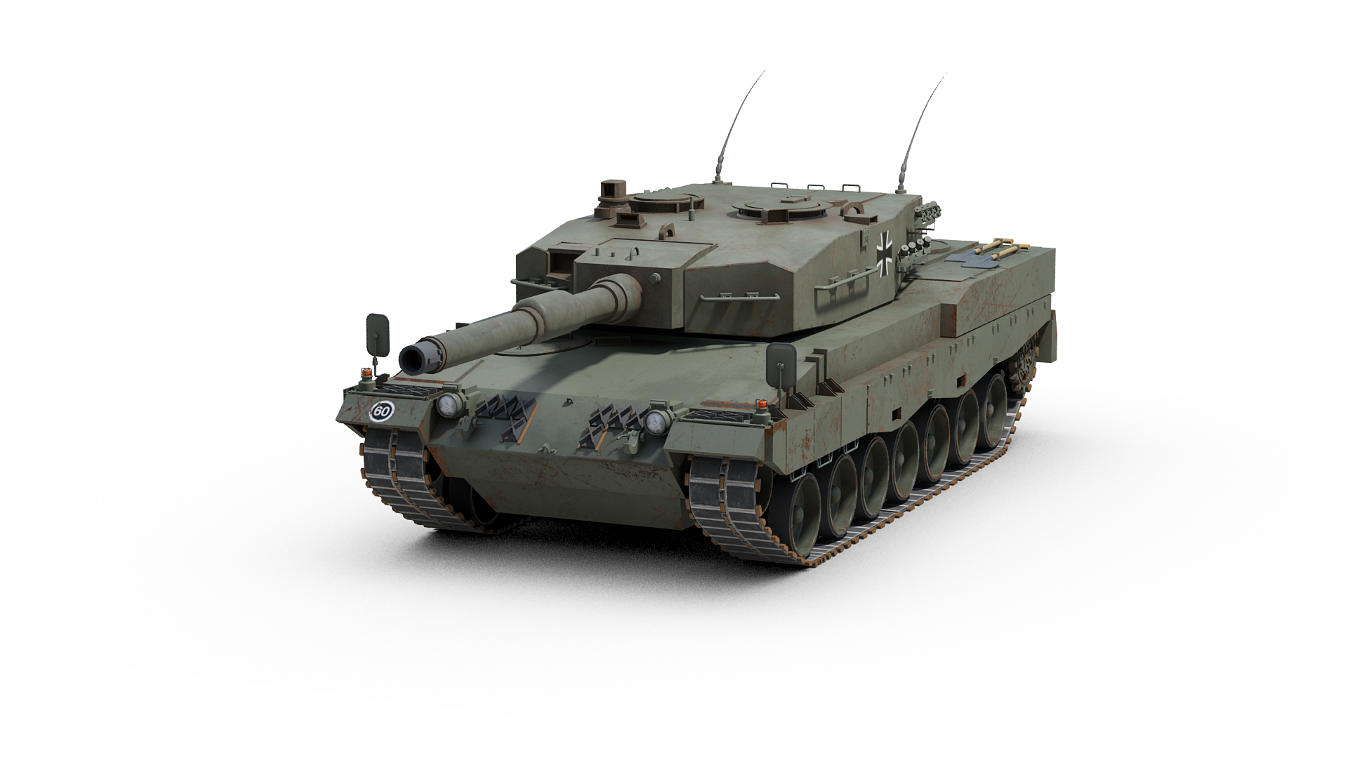 3d 3ds German Leopard 2a4 Tank