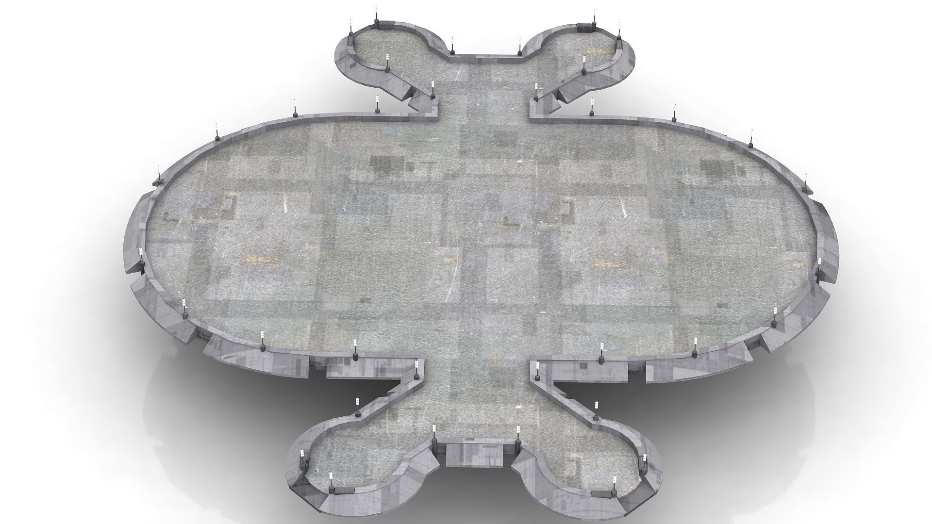 3D Landing Platform Building Architecture - TurboSquid 1642219