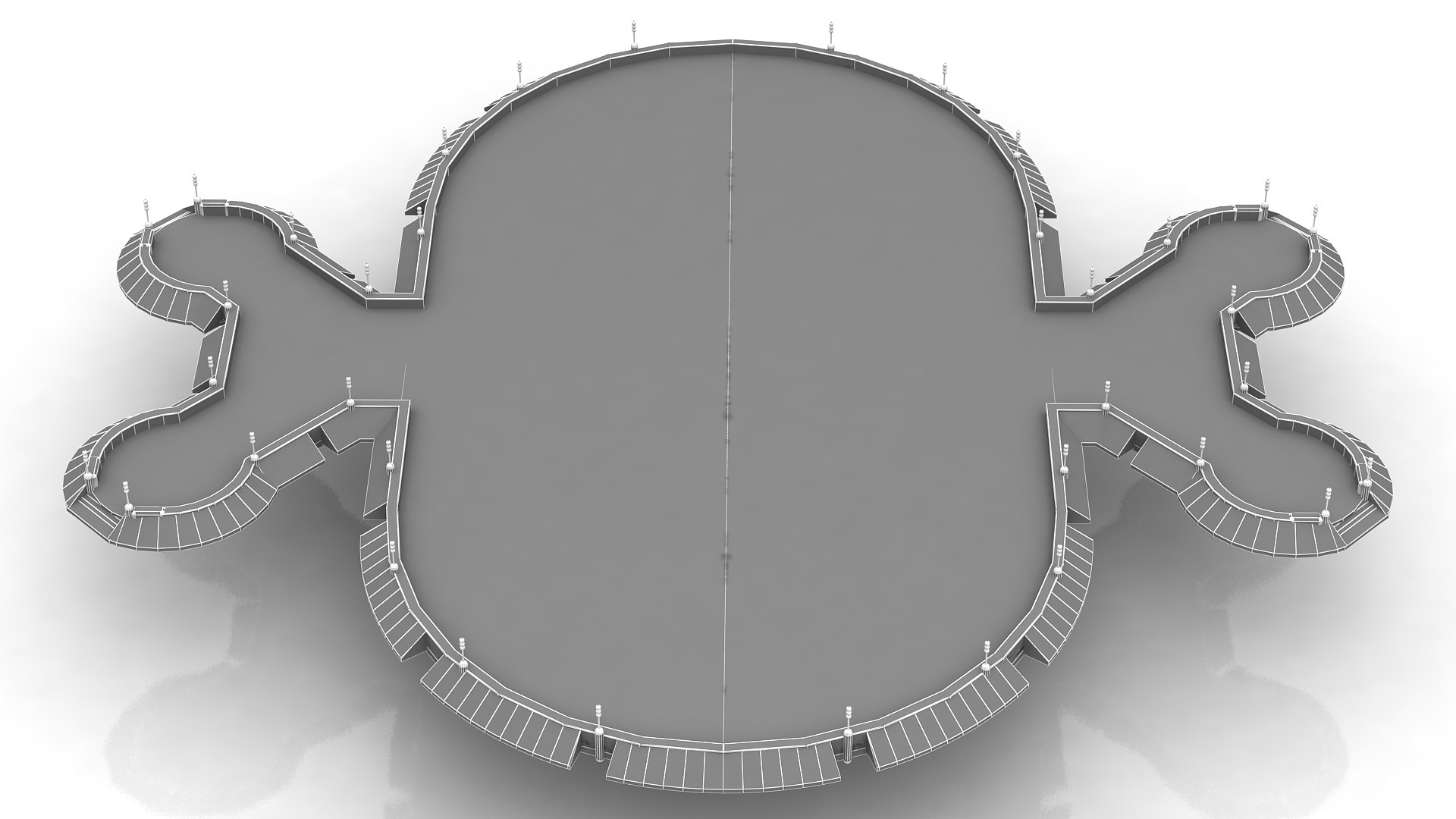 3D Landing Platform Building Architecture - TurboSquid 1642219