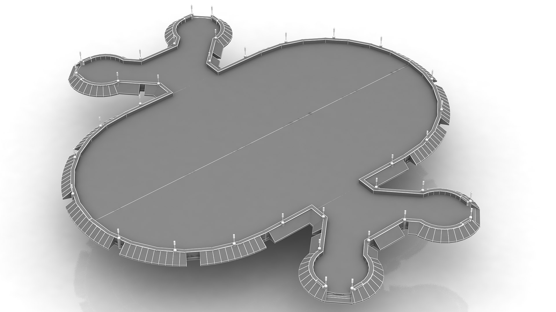 3D Landing Platform Building Architecture - TurboSquid 1642219