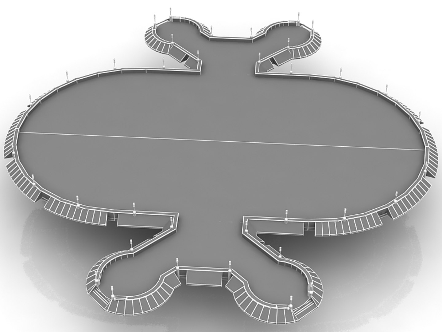3D Landing Platform Building Architecture - TurboSquid 1642219