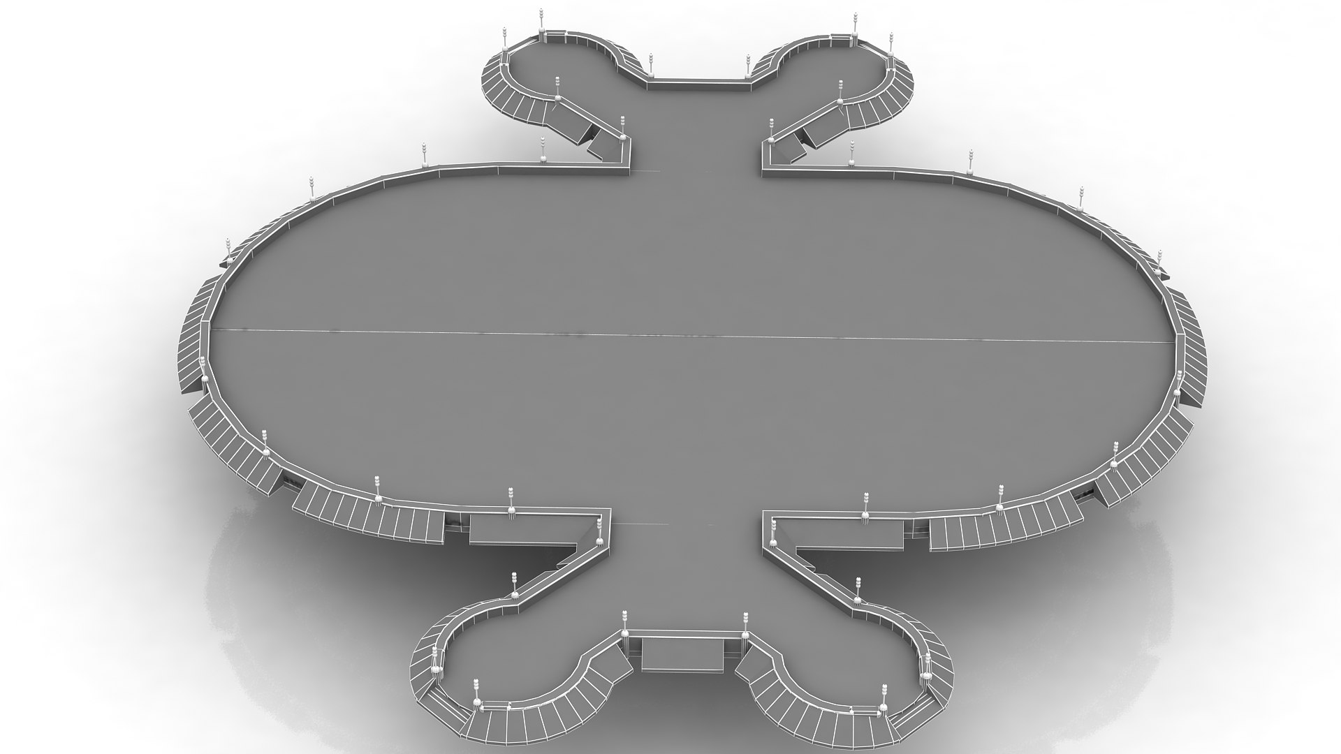 3D Landing Platform Building Architecture - TurboSquid 1642219