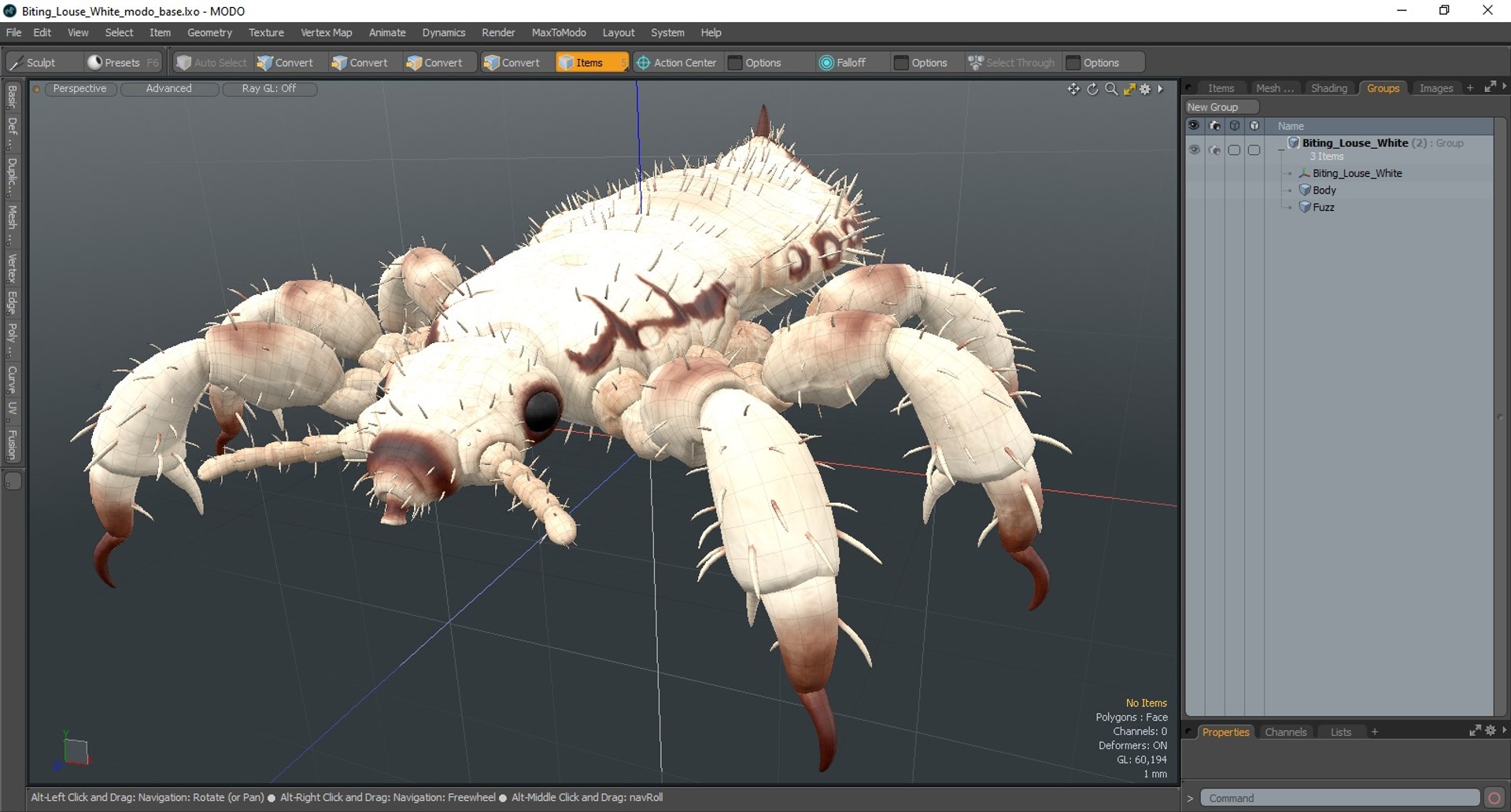 3D Biting Louse White Model - TurboSquid 2284273