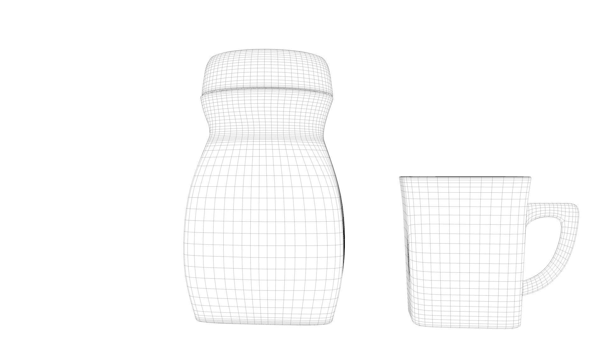 3D nescafe jar and cup - TurboSquid 1987005