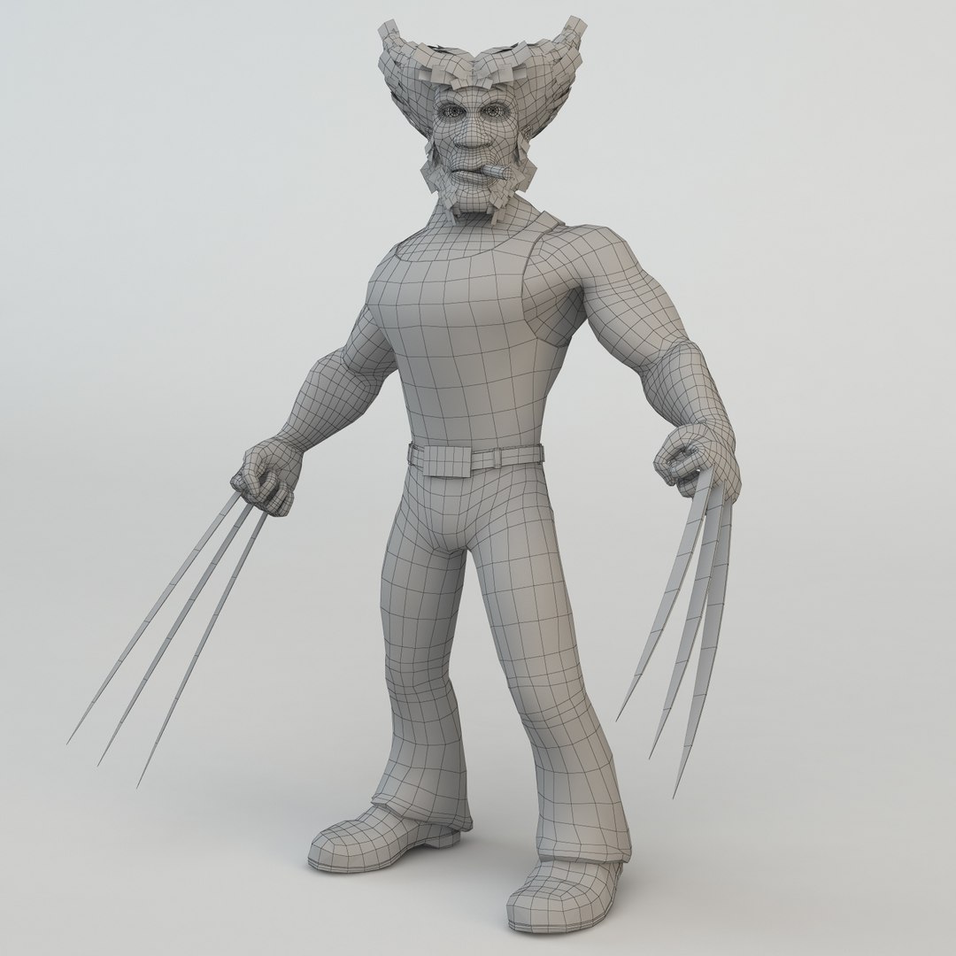 3d Cartoon Wolverine