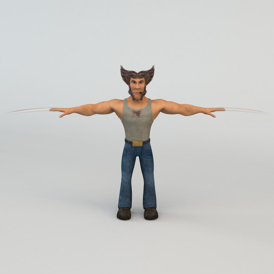 3d Cartoon Wolverine