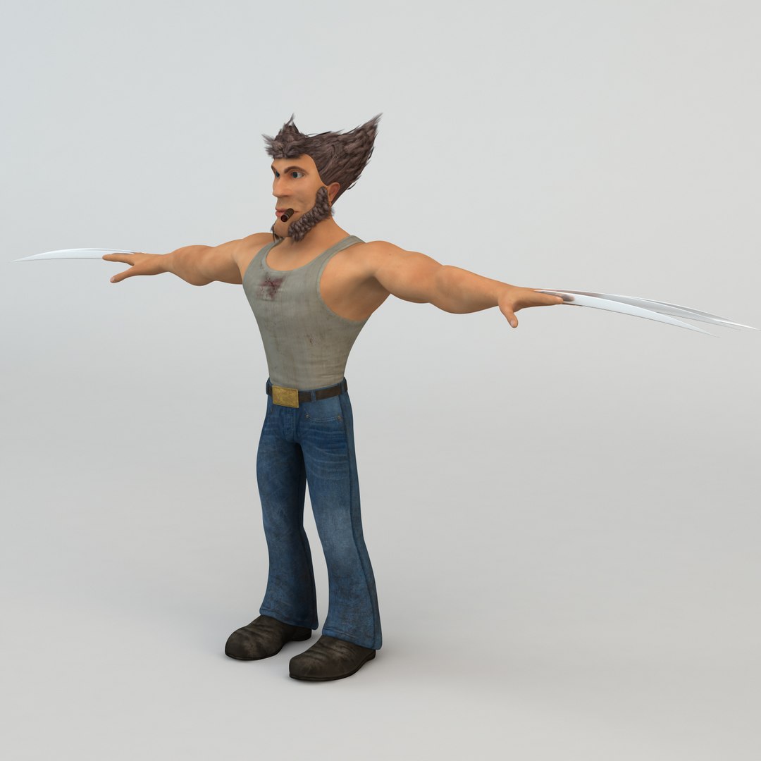 3d Cartoon Wolverine