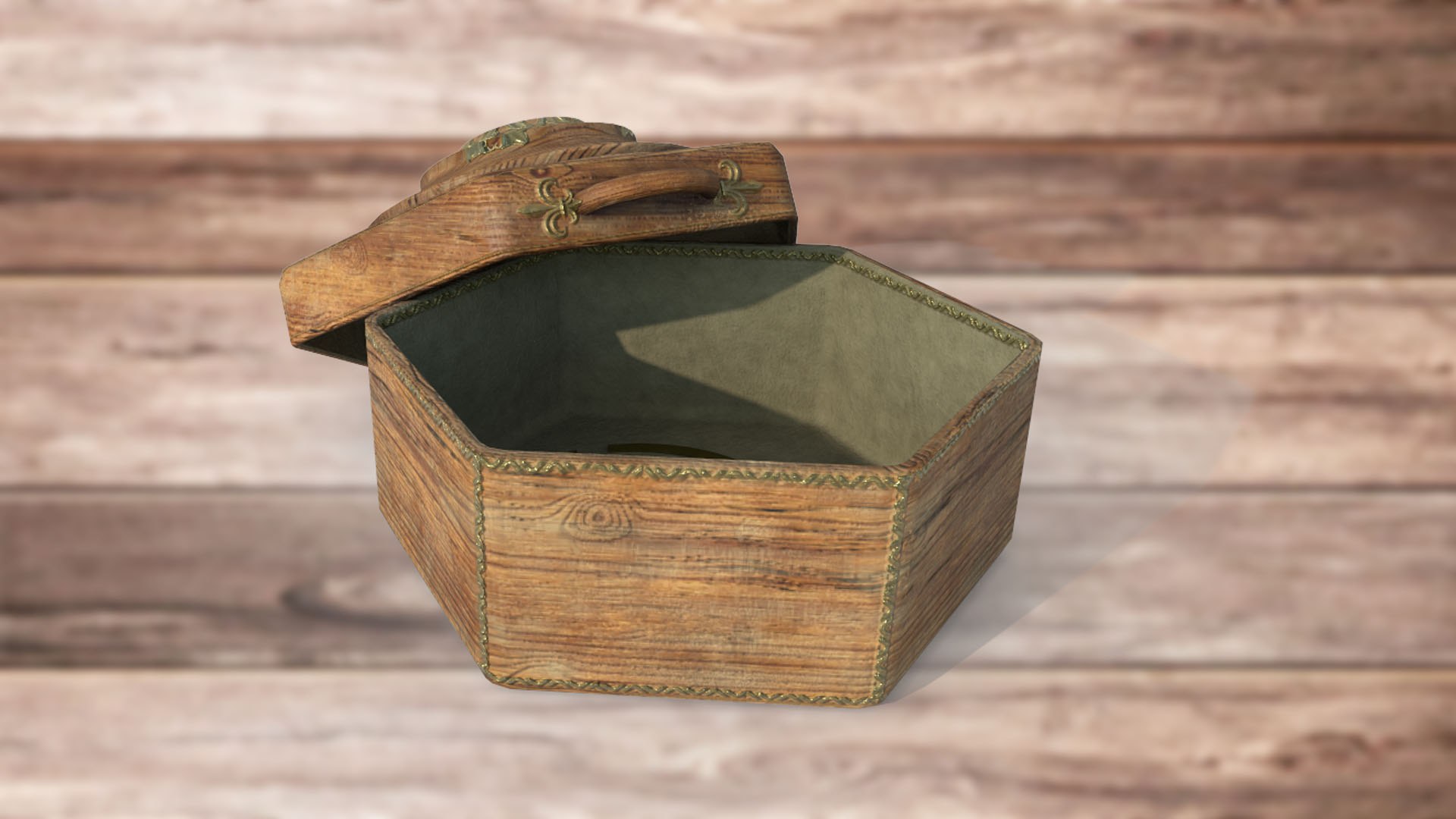 3D Vintage Retro Jewelry Box PBR Low-poly 3D Model - TurboSquid 1836793